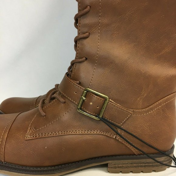 Universal Thread | Shoes | Universal Thread Lace Up Riding Boots Cognac ...